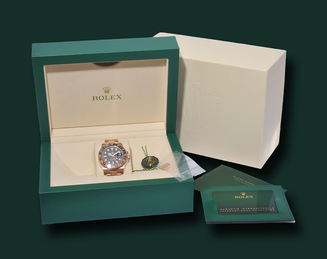 ROLEX GMT-MASTER II ORO ROSA Ref. 126715 NOS